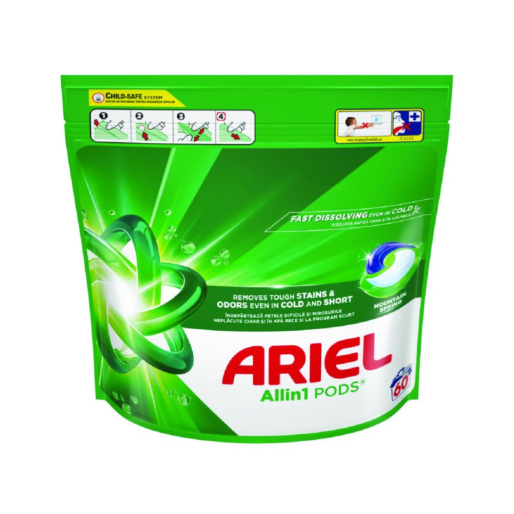Ariel Pods Mountain Spring - Капсули за перење 60/1 - Маркет Online